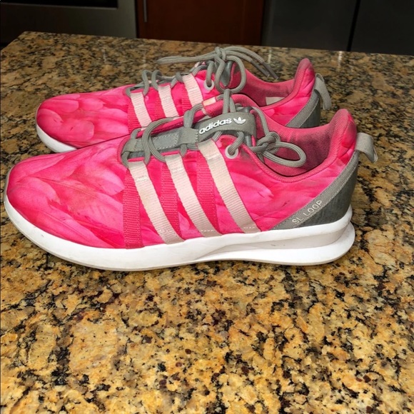 adidas | Shoes | Flamingo Print Adidas Sl Loops | Poshmark